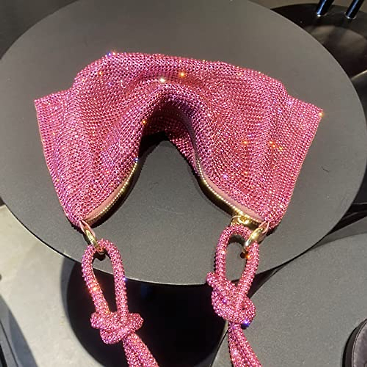 Rhinestone Hobo Bags for Womens Chic Sparkly Crystal Evening Handbag Shiny Purse Shoulder Bags for Travel Party Proms Gifts