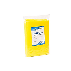 Primacare CSCB-6821 Transport Blanket, Disposable, Yellow, 90 in. x 60 in. (Pack of 18)