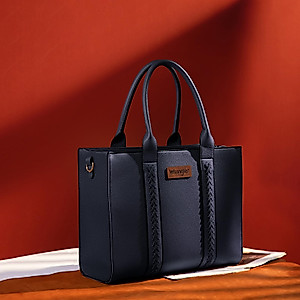 × Wrangler Tote Bag for Women Shoulder Purse Handbag with Zipper Crossbody Bag WG70-8317-BL