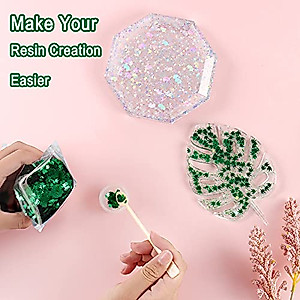 Renfio 1.75 Oz 50g Weed Leaf Confetti Glitter Leaves Flakes Shape Shiny Sequin Glitters Resin Sparkle Chunky Sequins for DIY Mold Art Nail Artwork Holiday Decoration - Grass Green