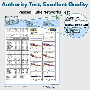 Yuaice Cat 8 Ethernet Cable - 6FT High Speed Flat Internet Network Cable - Multiple Size Options (3FT-100FT) - Professional LAN Cable - Gold Plated RJ45 Connector - Shielded for Indoor & Outdoor Use