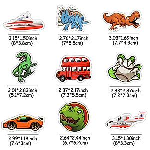 100pcs Stickers for Boys&Girls Kids Cute Dinosaur Stickers Easter Baskets for Kids Truck Stickers for Water Bottles Boys&&Girl Vinyl Stickers Bulk