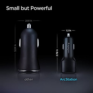 Spigen USB C Car Charger, 65W Dual USB Car Charger Fast Charge (PD 3.0 45W + 20W) Type C Car Adapter for iPhone 14 13 Pro Max SE 2022 12 Mini Pixel MacBook Air iPad Galaxy S23 S22 S21 Ultra Plus Note