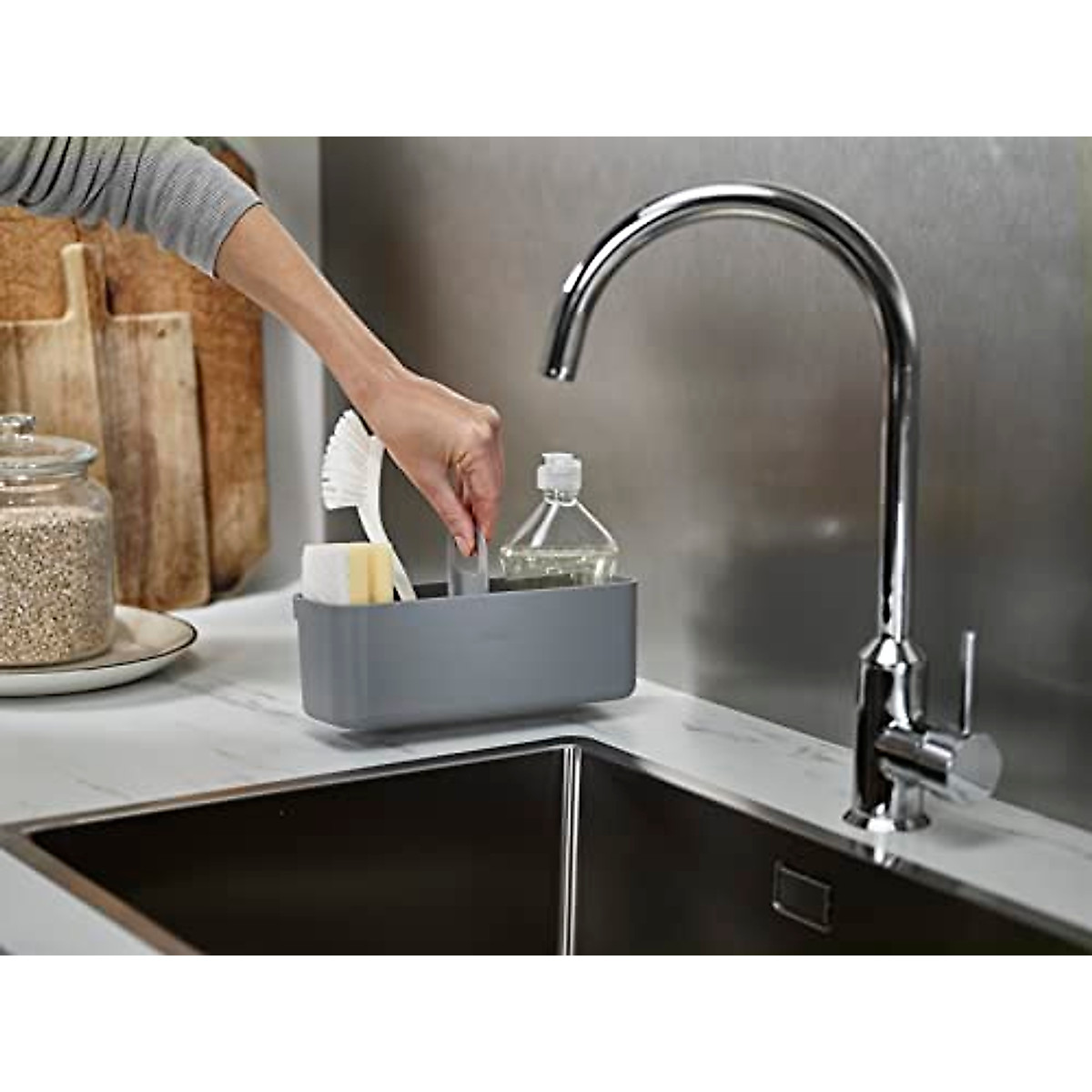 Joseph Joseph DoorStore in-Cupboard Sink Tidy, 1 EA, Grey