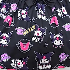 xikcomjr Cute Girls Dress Cartoon Kids Toddler Sleeveless Casual Dress Japanese Anime Birthday Party Dress Up 6-7Years