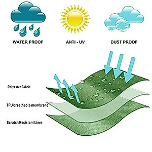 Hentex 40-43 Inch Outdoor TV Cover Waterproof with Zipper Flip Top TV cover (43 Inch) grey