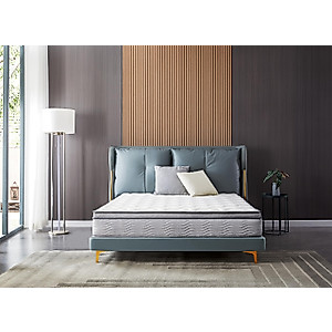 restologie Sigma 10 inch Hybrid Mattress/Made in America/Pocket Coils & Memory Foam for Cooling and Comfort/Reinforced Edge Support/Mattress in a Box/Firm Tight Top (Queen (U.S. Standard))