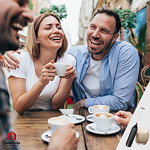 Rechargeable Milk Frother Handheld, Fanativita USB-C Rechargeable Drink Mixer for Coffee, Lattes, Cappuccino, Frappe, Matcha, Hot Chocolate (Black)