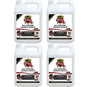 Natural Armor Peppermint Repellent for Mice/Mouse, Rats & Rodents. Natural Spray for Indoor & Outdoor Use Rodent Shield - 128 Fl Oz Gallon Refill, Case of 4