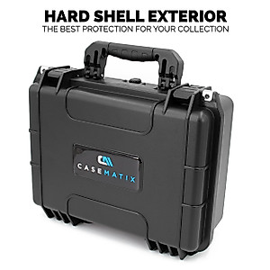 CASEMATIX Graded Card Case Pro Edition Compatible with 100 BGS PSA Graded Sports Trading Cards, IPX7 Waterproof Graded Slab Trading Card Box with Precision Cut Graded Card Storage Box Foam Dividers