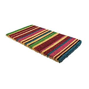 NoTrax, Stripes, Handmade Natural Coir Doormat, Entry Mat for Indoor or Outdoor Use, 18"x30", C11 (C11S1830ST)