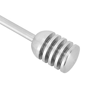 Fdit 6" Honey Dipper Stick 304 Stainless Steel Honey Dipper Stirrer Mini Honey Spoon Dippers Kitchen Mixing Stiring and Dipping Tool(Black)