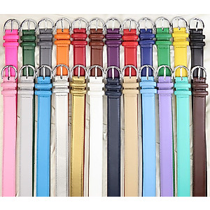 Falari Women Genuine Leather Belt Fashion Dress Belt With Single Prong Buckle 6028-White-M