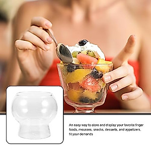 OSALADI Shampoo Hose Glass Dessert Bowl Ice Cream Cups Sundae Bowls Cute Globe Dessert Cups for Parfait Fruit Salad Snack Cocktail Party Trifle Bowl