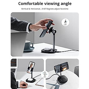 LISEN Magnetic Wireless Charger for iPhone 14 13 12 iPhone Magsafe Charger Fast Charging Station [Never Overheat] 2-in-1 Magnetic Wireless Charging Station Only for iPhone AirPods 2/Pro