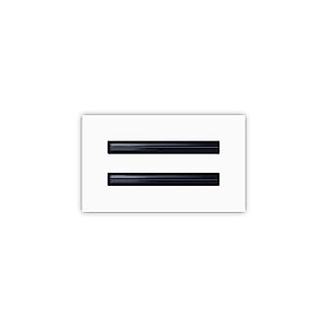 BUILDMART - 8x4 Modern AC Vent Cover - Decorative White Air Vent - Standard Linear Slot Diffuser - Register Grille for Ceiling, Walls & Floors - Texas Buildmart