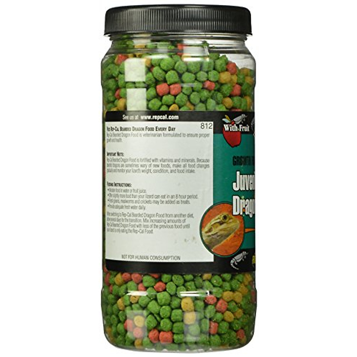 Rep-Cal Srp00812 Juvenile Bearded Dragon Pet Food, 6-Ounce