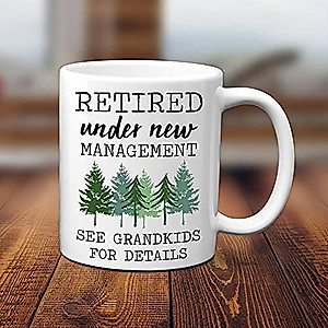 CANARY ROAD Retirement Mug | See Grandkids for Details Gift | Retirement Gift for Men | Retirement Party Decor | Coworker Retirement | Retiree Gift | Boss Retirement