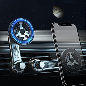 AICEL Phone Holder for Car, Strong Magnetic Air Vent Cell Phone Mount, 360° Rotation Adjustable Hands Free Phone Grip, Libra Ring-Shaped Universal Car Accessories Fit iPhone 14 Series All Smartphones