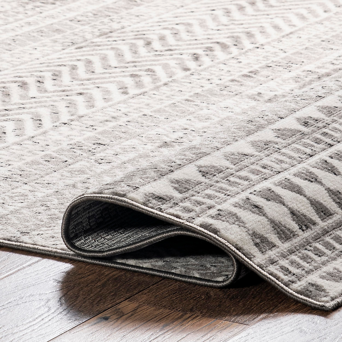 nuLOOM Catherina Transitional Geometric Area Rug, 9x12, Grey