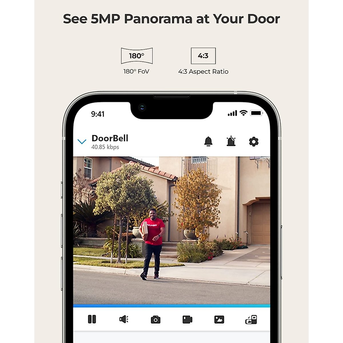 REOLINK Video Doorbell PoE Camera – 180 Degree Diagonal, 5MP IP Security Camera Outdoor with Chime V2, 2-Way Talk, Plug & Play, Secured Local Storage, No Monthly Fee