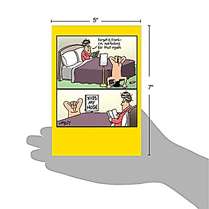 NobleWorks Hilarious Birthday Greeting Card with 5 x 7 Inch Envelope (1 Card) Bday Kiss my nose Tim Whyatt Birthday Cartoon 8347Z
