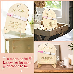 STOFINITY Pregnancy Announcement for Dad - Cute Baby Announcement Ideas, Pregnancy Reveal to Husband, Baby Surprise Announcement, Hi Daddy Pregnant Announcements, Wooden Pregnancy Test Keepsake Gift