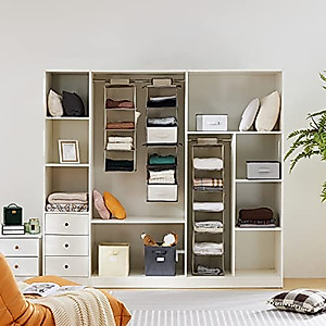 YOUDENOVA 6-Shelf Hanging Closet Organizer, 3-Shelf Closet Hanging Storage Shelves