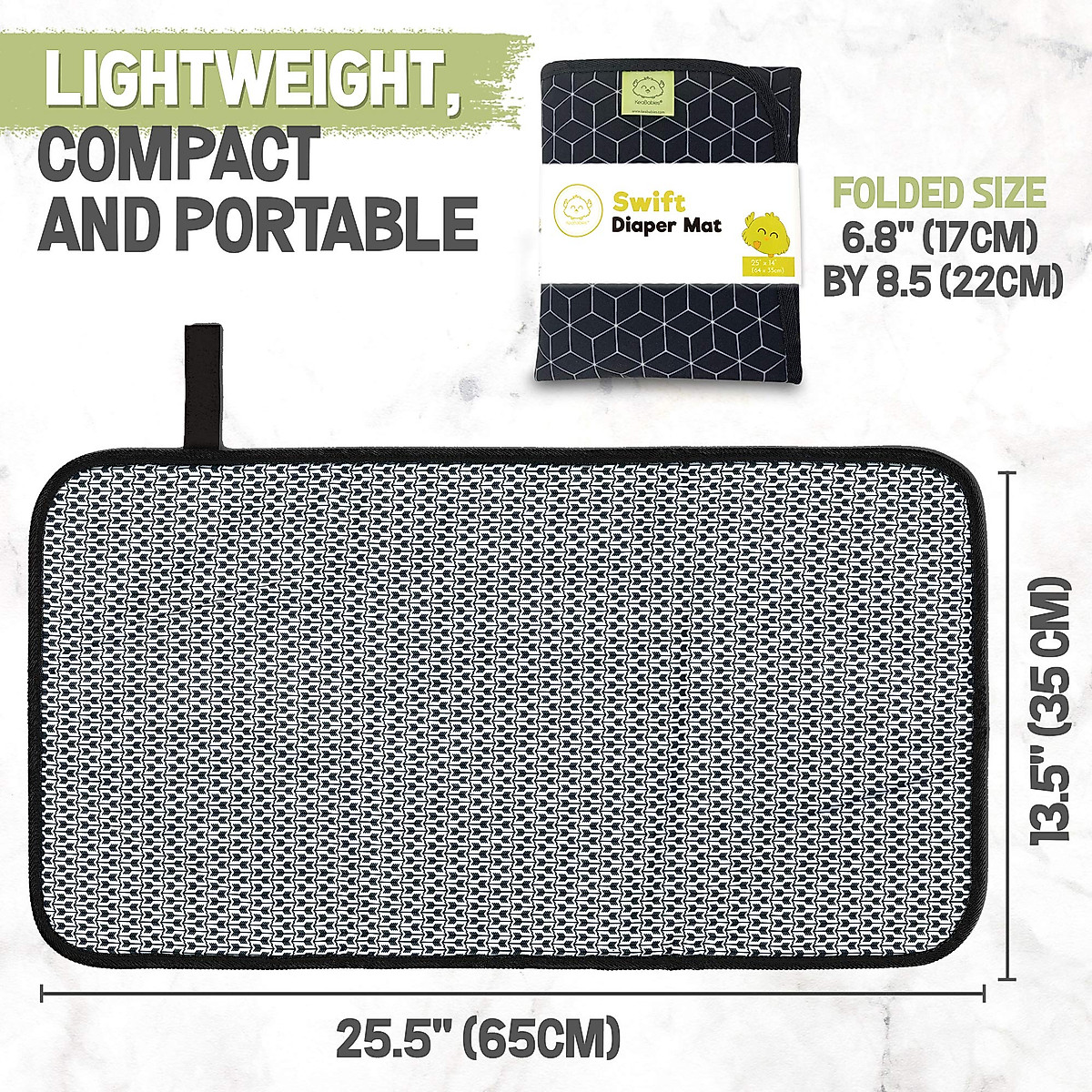 KeaBabies Portable Diaper Changing Pad and Baby Diaper Caddy Organizer - Waterproof Foldable Baby Changing Mat - Large Baby Organizer - Travel Diaper Change Mat - Diaper Organizer for Changing Table