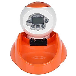 ZZK Automatic Pet Feeder with Recording Function Smart Pet Feeder Timer and Quantitative Feeder for Cats and Dogs