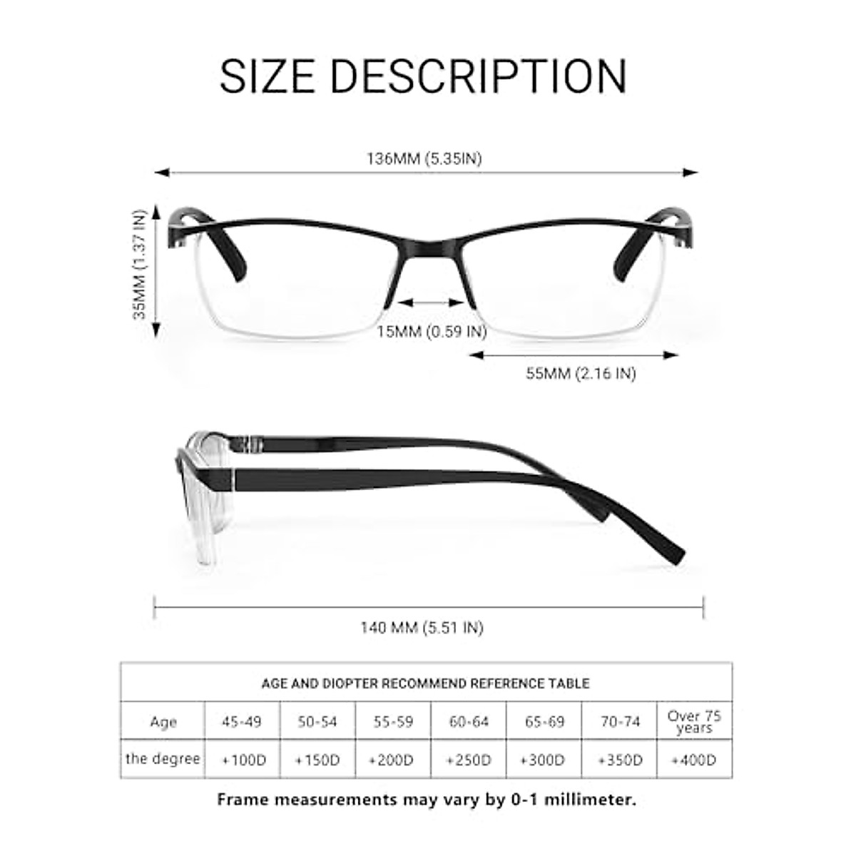 TERAISE 4PCS Fashion Anti-blue light Reading Glasses Men Women Computer Reader(1.5X)