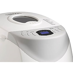 2 lb. Automatic Bread Maker, Gluten Free Setting, Various Bread Sizes, Bread Crust Selector, Light, Medium, Dark Crust Setting (White)