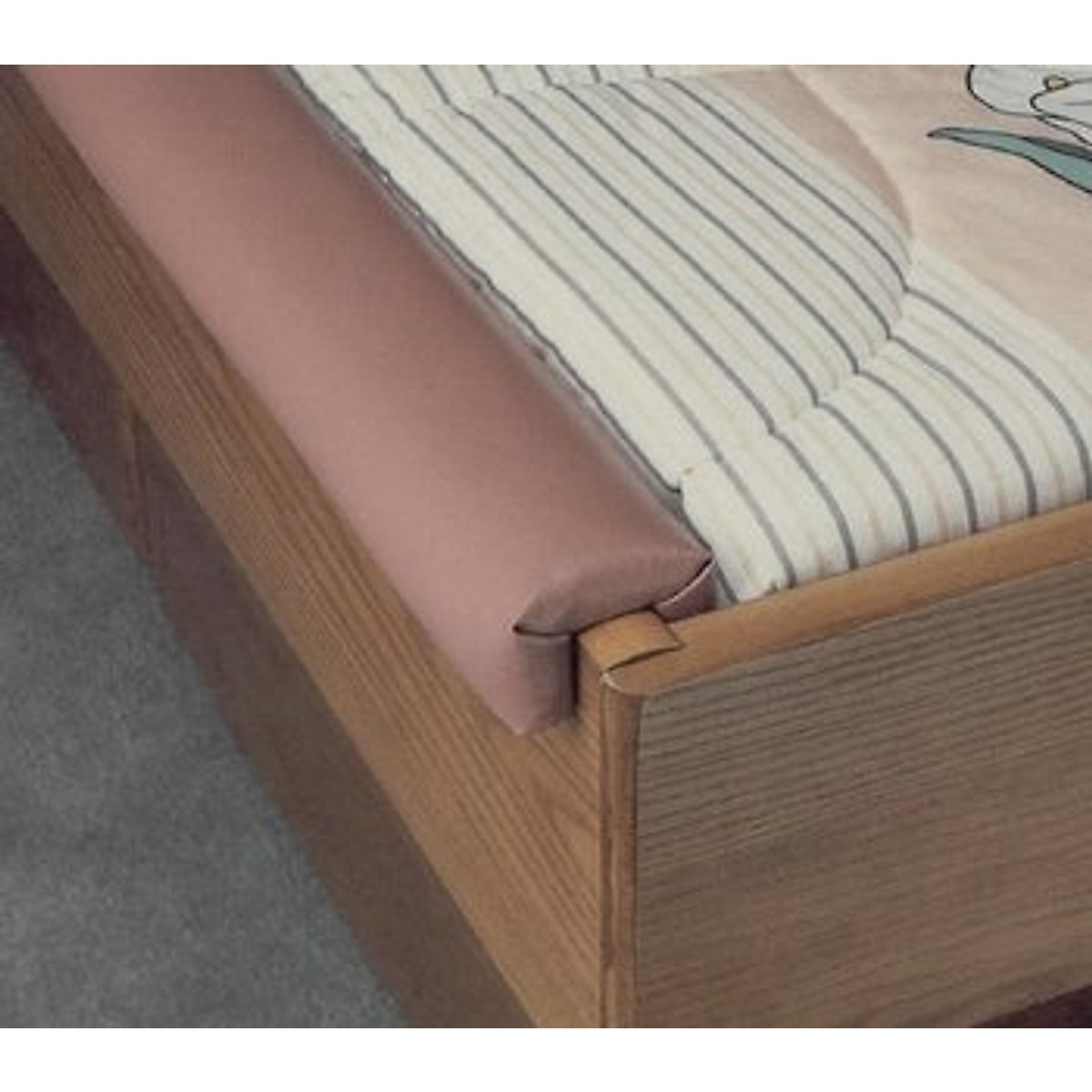 2 Piece Standard Waterbed Rails for Hardside Waterbed (Walnut)