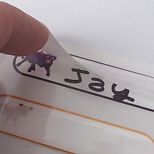 Baby Bottle Labels - Write On Self Laminating - Microwave and Diswasher Safe - Great for Daycares! Made in USA by Kenco (1 Pack)