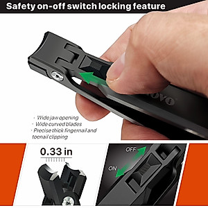 Nail Clippers Set, Toe Nail Clippers for Thick Nails for Seniors, Mess-Free Nail Clippers,Toenail Clippers, Nail Clippers for Men, Nail Clippers with Catcher, Toenail Clippers for Thick Toe Nails