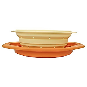 Zoie + Chloe 100% Silicone Family Size Steamer - Collapsible Design with Lid & Detachable Colander