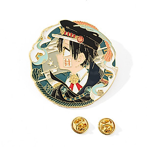 Ealipoi Anime Toilet Bound Hanako Kun Brooch Yashiro Nene Pins Hanako kun Brooches Metal Pendant Cosplay Gift for Women (straight)