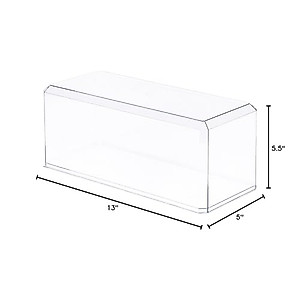 Pioneer Plastics 355C Clear Plastic Display Case for 1:18 Scale Cars, 13" W x 5.5" D x 5" H (Mailer Box)