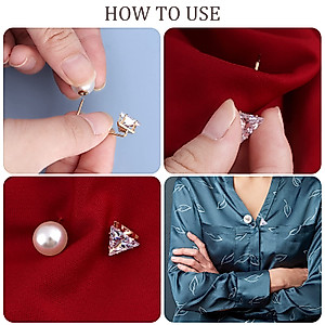 12 Pieces Pearl Scarf Brooch Pin Assorted Muslim Scarf Hijab Clips Small Brooch Set Metal Clips for Headscarf Shawl Muslim Women Scarves Hijab Safety Shawl Brooch Pins for Women Men Kids