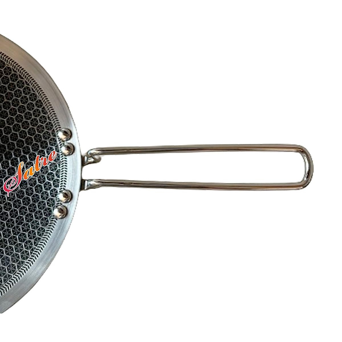Satre Online and Marketing Triply Honeycomb Stainless Steel Concave Roti Tawa, Riveted Handle, Roti Tawa/Pan, Induction compatible, Nonstick Roti Tawa