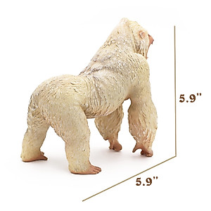 Higherbros Gorilla King Kong Toys Action Figure Rampage Gorilla Fight Mode Gorilla Ape Solid Wild Animal Figurines for Role Playing Story Telling Toy