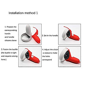 Oculus Quest 2 VR Glasses Handle Silicone Cover Semi-Pack Anti-Slip and Anti-Fall Protection Accessories (red)