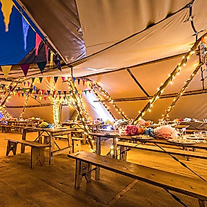 JMEXSUSS 2 Pack 200 LED Solar Christmas Lights, 75.5 ft Outdoor Waterproof Solar String Lights, 8 Modes Solar Lights Outdoor for Garden, Patio, Party, Tree, Wedding, Christmas Decorations, Warm White