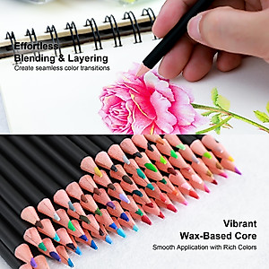 KALOUR 72 Count Colored Pencils for Adult Coloring Books, Soft Core,Ideal for Drawing Blending Shading,Color Pencils Set Gift for Beginners Artists