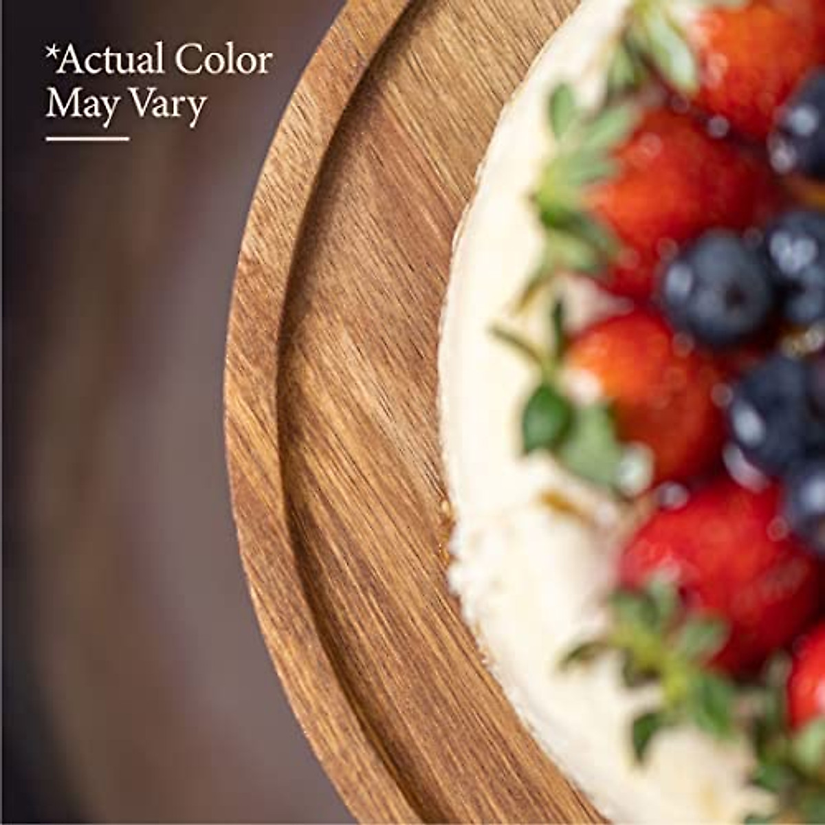 Wood Cake Stand Cake & Cupcake Display for Home & Kitchen Weddings & Birthdays by Bunam, Black