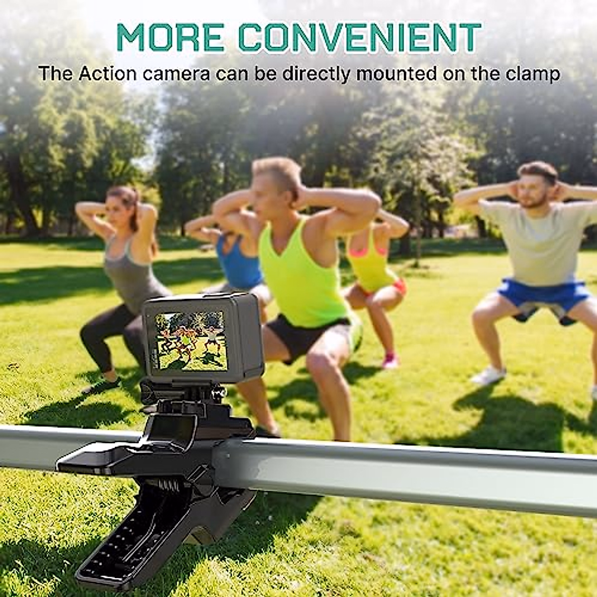 HONGDAK 8-in-1 Jaws Flex Clamp Mount with Adjustable Gooseneck (8 Sections) for GoPro Hero 11, 11Mini, 10, 9, 8, 7, 6, 5, 4, Session, 3+, 3, Max, Hero (2018), Fusion, DJI Osmo, Xiaomi Yi Action Camera