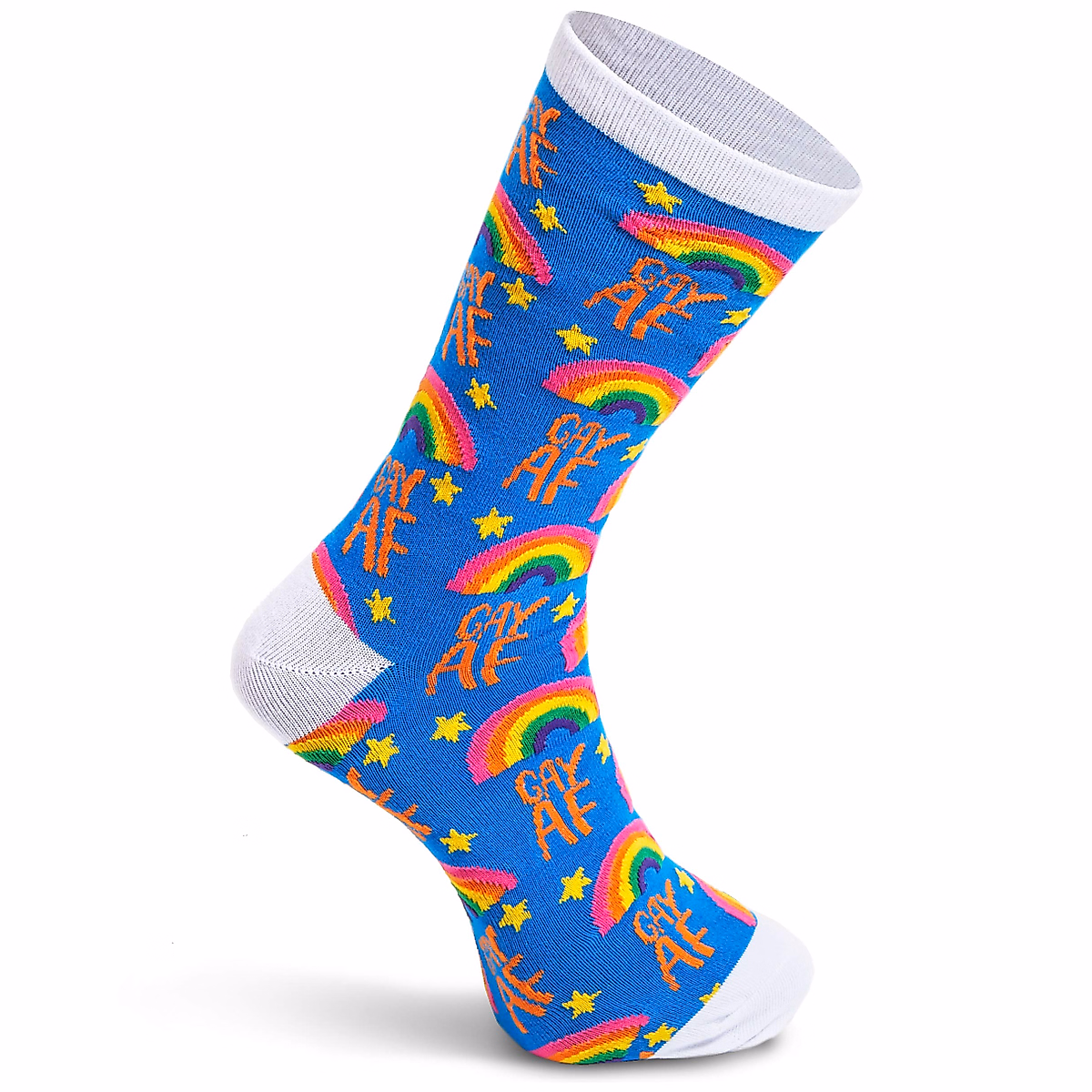 Gay Pride Mid-Calf Socks, Unisex Rainbow Socks (Adult Size, 3 Pairs)