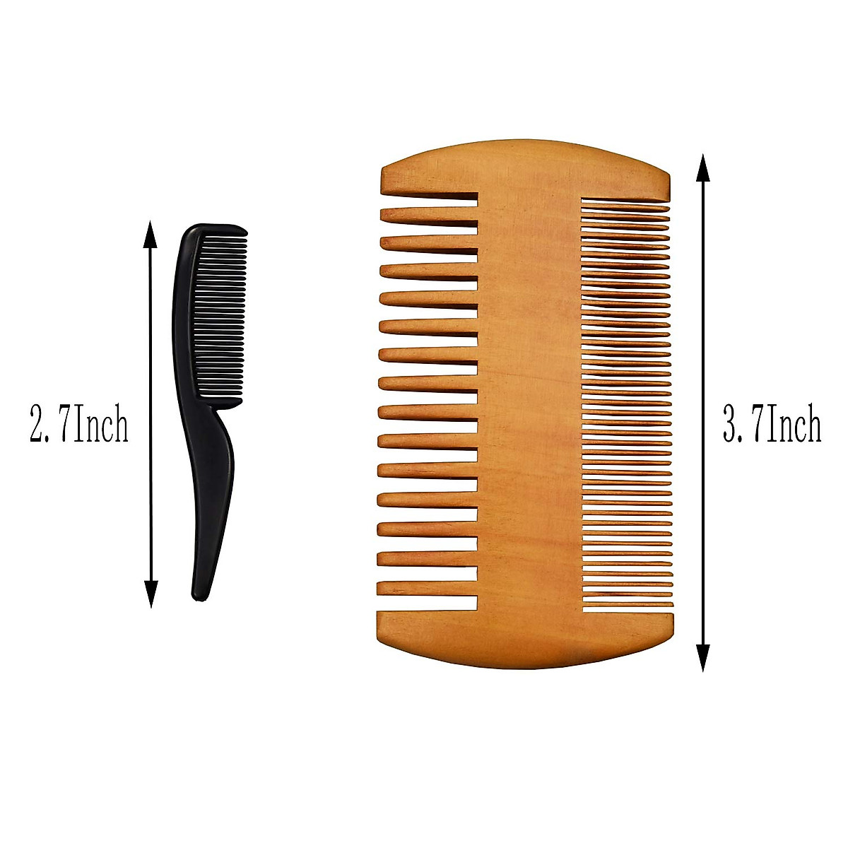 Motanar 4 Pieces Beard Scissors Set, Grooming Scissors Men and Mustache Beard Combs Beard Grooming Kit with Storage Bag