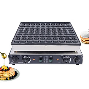 Mini Pancake Maker, 110V Nonstick Dutch Pancake Machine 100Pcs 1.8 Inch Each Poffertje Mini Waffle Pancake Baker