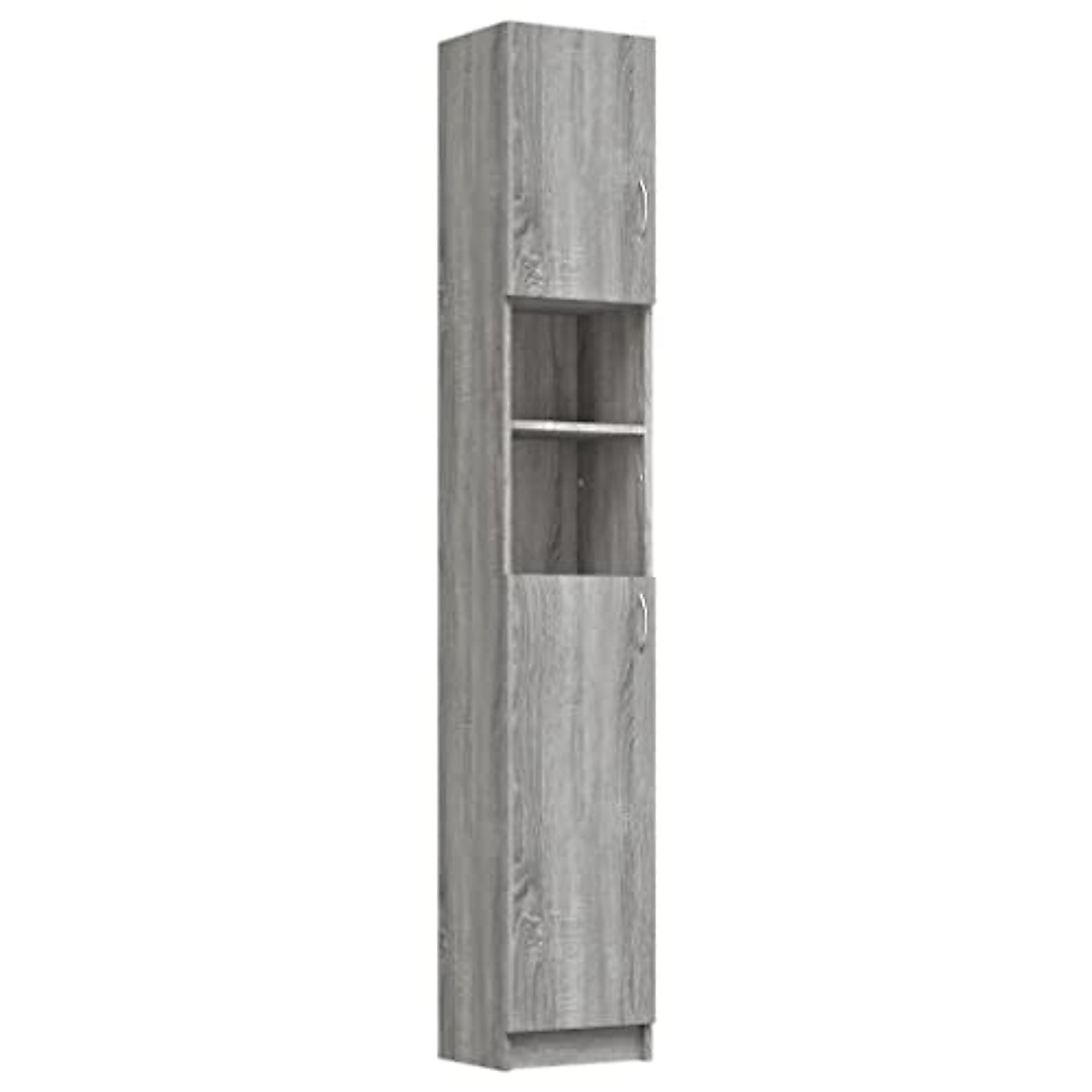 vidaXL Bathroom Cabinet Gray Sonoma 12.6"x10"x74.8" Engineered Wood